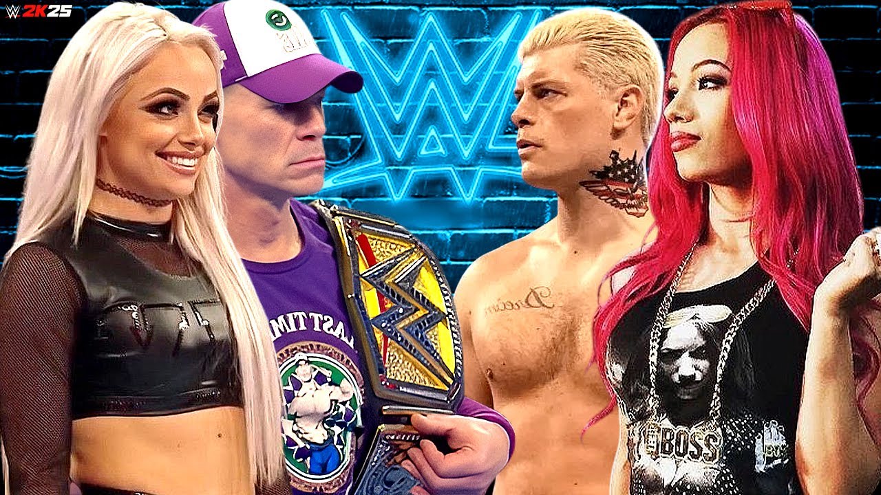 Liv Morgan and John Cena vs Sasha Banks (Mercedes Mone) and Cody Rhodes ...