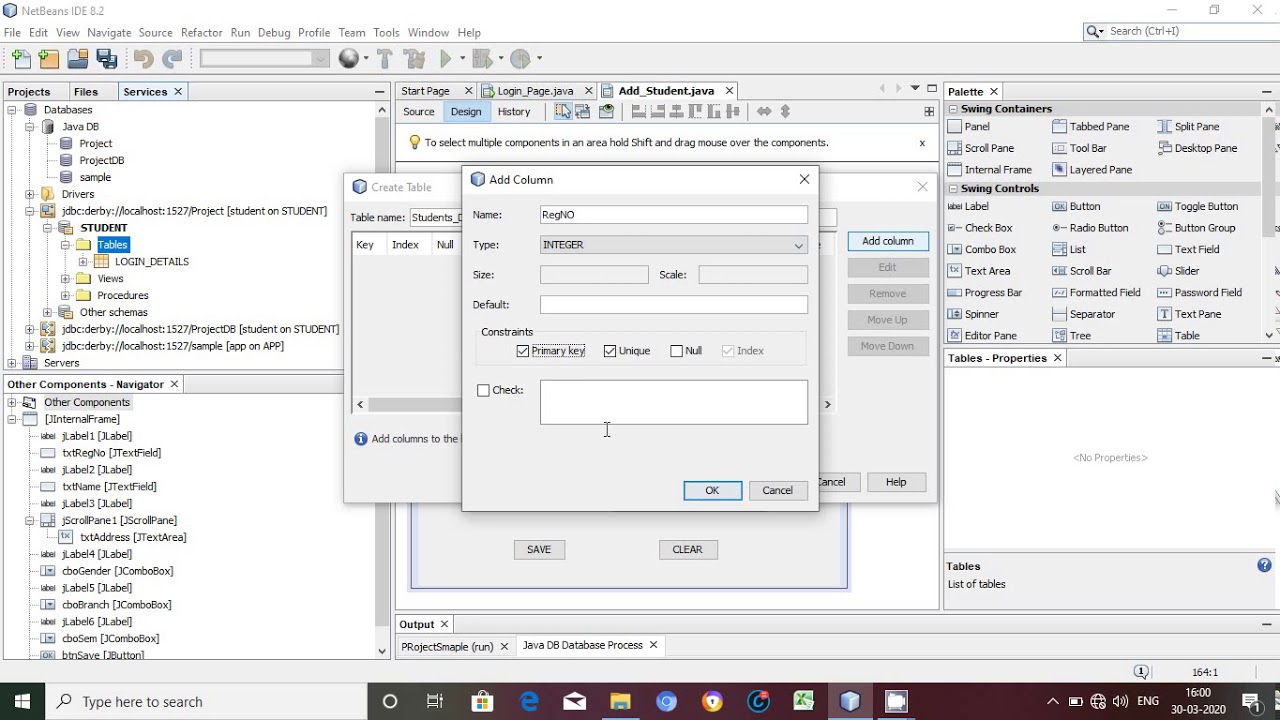 ADJ Project: Creating Student Details Table - YouTube