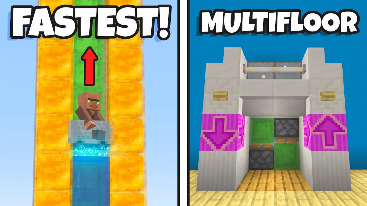 6 Insane Ways To Make FAST ELEVATOR in Minecraft! (No Mods) - YouTube