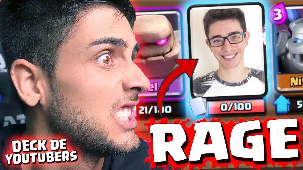 RAGE TESTANDO DECK DE YOUTUBERS FLAKES POWER NO CLASH ROYALE) - YouTube