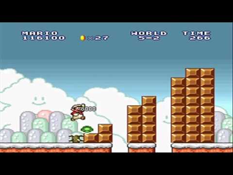 Super Mario Bros. (SNES) - 128 vidas, 7 lugares - YouTube