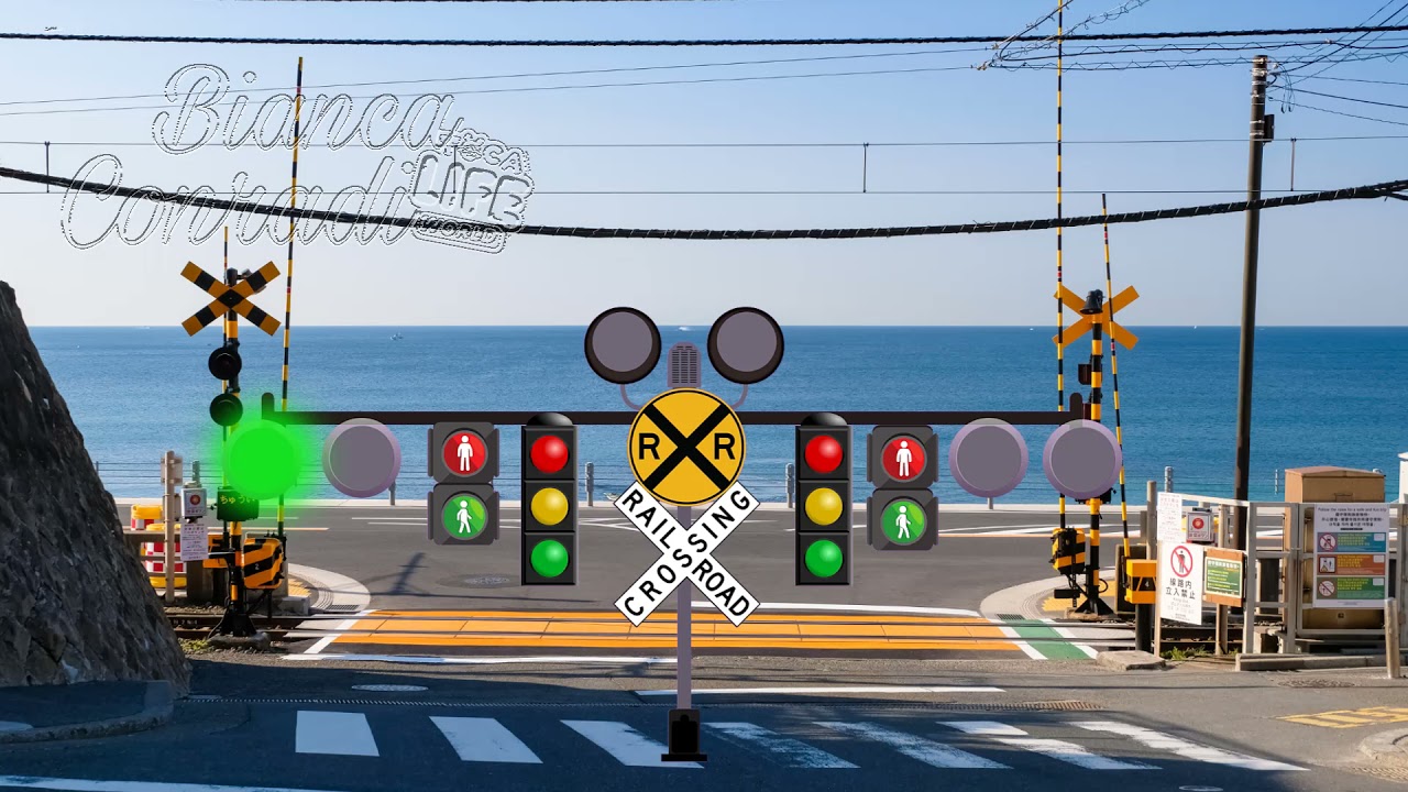 Railroad Crossing Animation #03 - YouTube