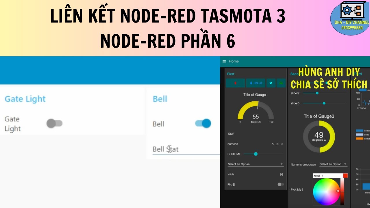 Cách kết nối tasmota với node red 3 | Hùng Anh DIY | Node Red phần 6 - YouTube