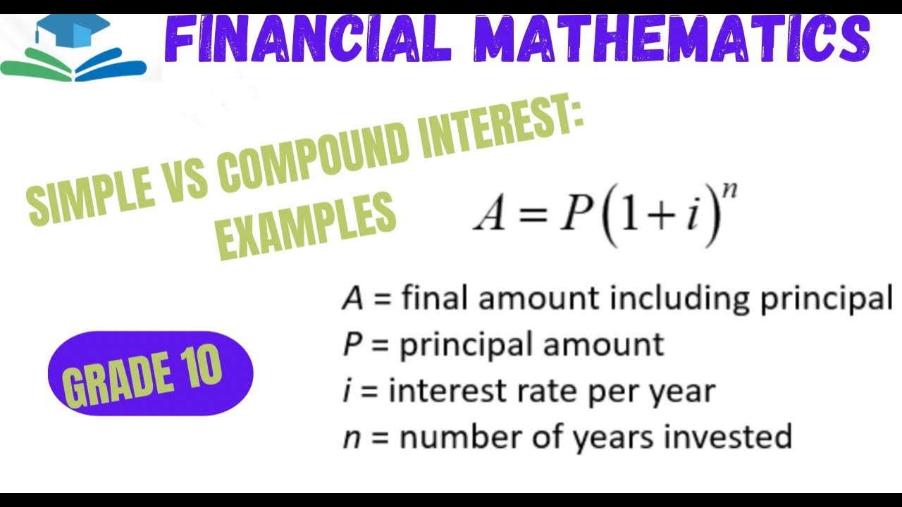 Simple and compound interest examples grade 10 | Financial Mathematics ...