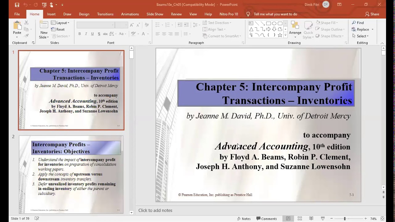 Chapter 5: Intercompany Profit Transactions – Inventories Opening - YouTube