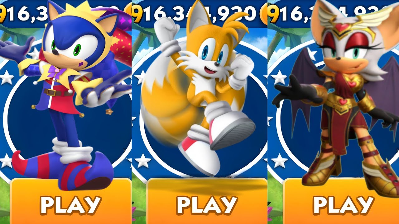 Sonic Dash - Jester Sonic vs Tails vs Valentine Rouge - All Characters ...