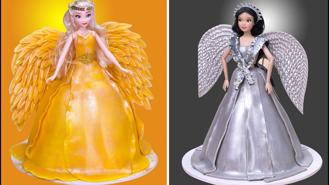 Cake Decorating Ideas - Gold Girl vs Silver Girl and Color Challenge ...