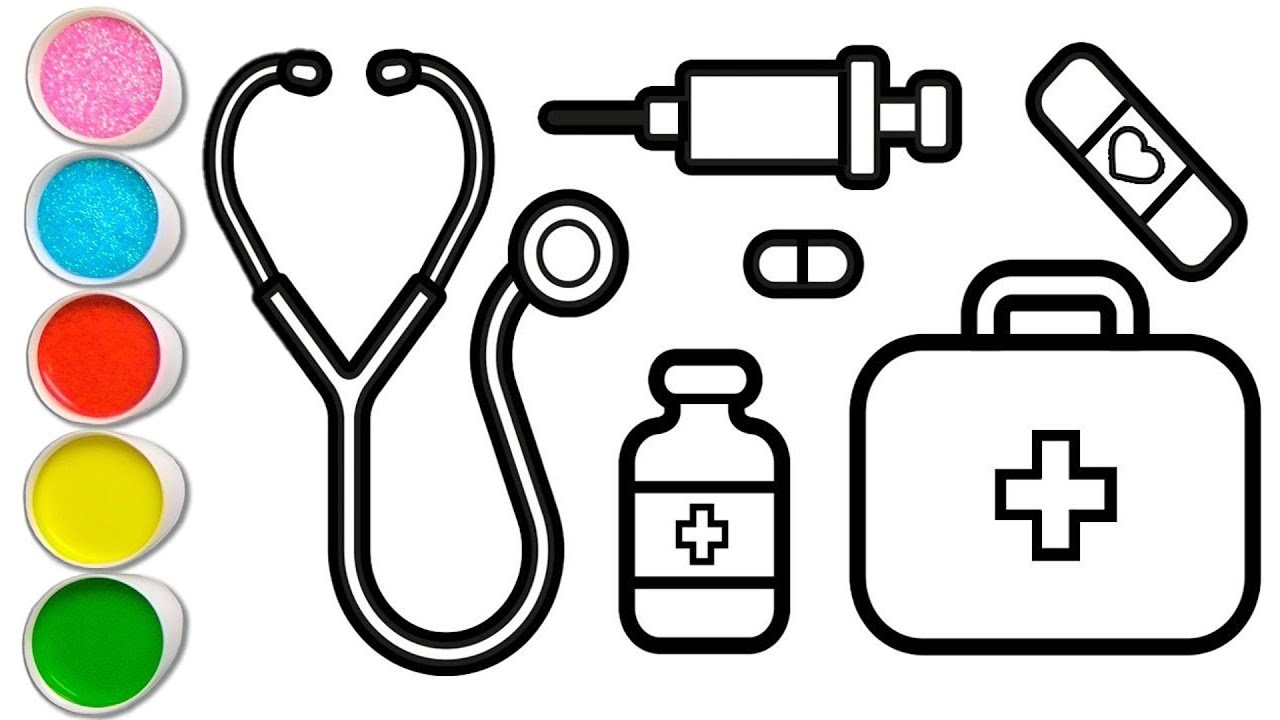 First Aid Box Drawing for kids, Painting & Coloring for kids, Toddlers ...