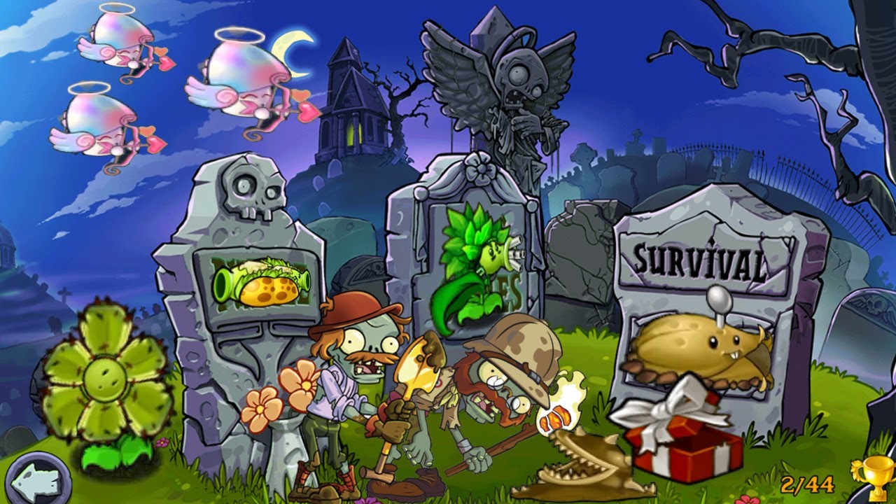 Zombies Dig The Plant's Graves | Plants vs Zombies Hybrid really fun ...