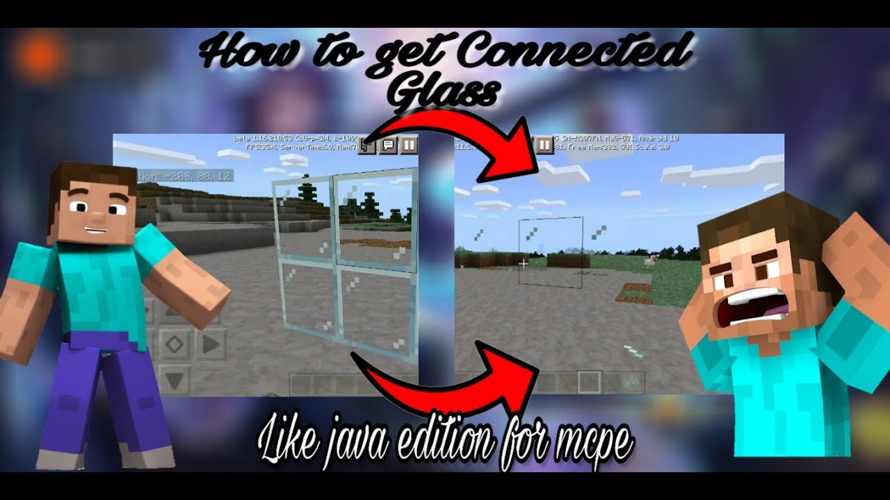How to get Connected Glass in Minecraft like Java edition || Connected ...