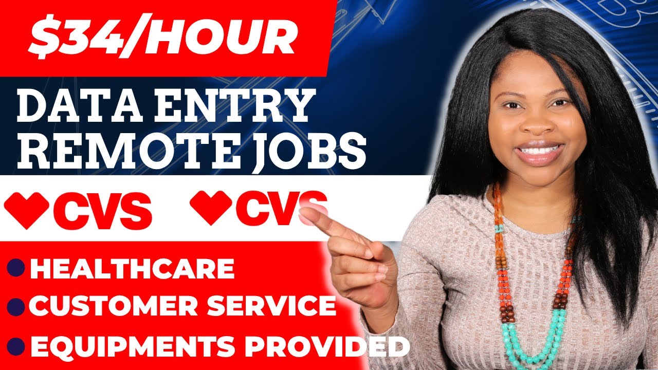 Data Entry Work From Home Jobs 2025: Remote Jobs, w/ CVS (On phone ...