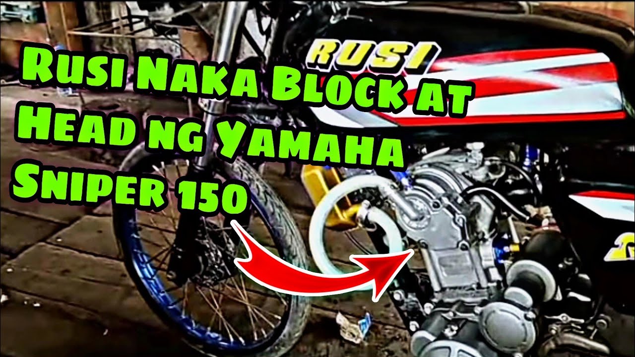 Rusi naka Block & Head ng Sniper 150 | Rusi Macho 175 nilagyan ng Block ...