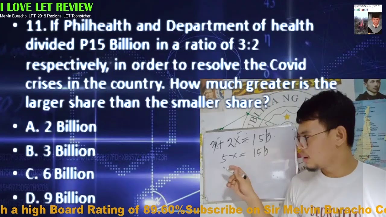 SURE LET REVIEWER GENERAL EDUCATION- MATH ANSWERS - YouTube