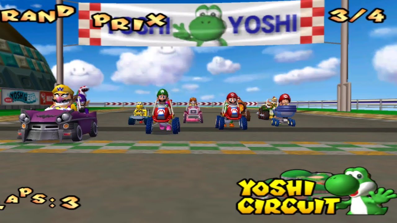 Mario Kart Double Dash WideScreen Mode 100cc Luigi And Birdo Yoshi ...