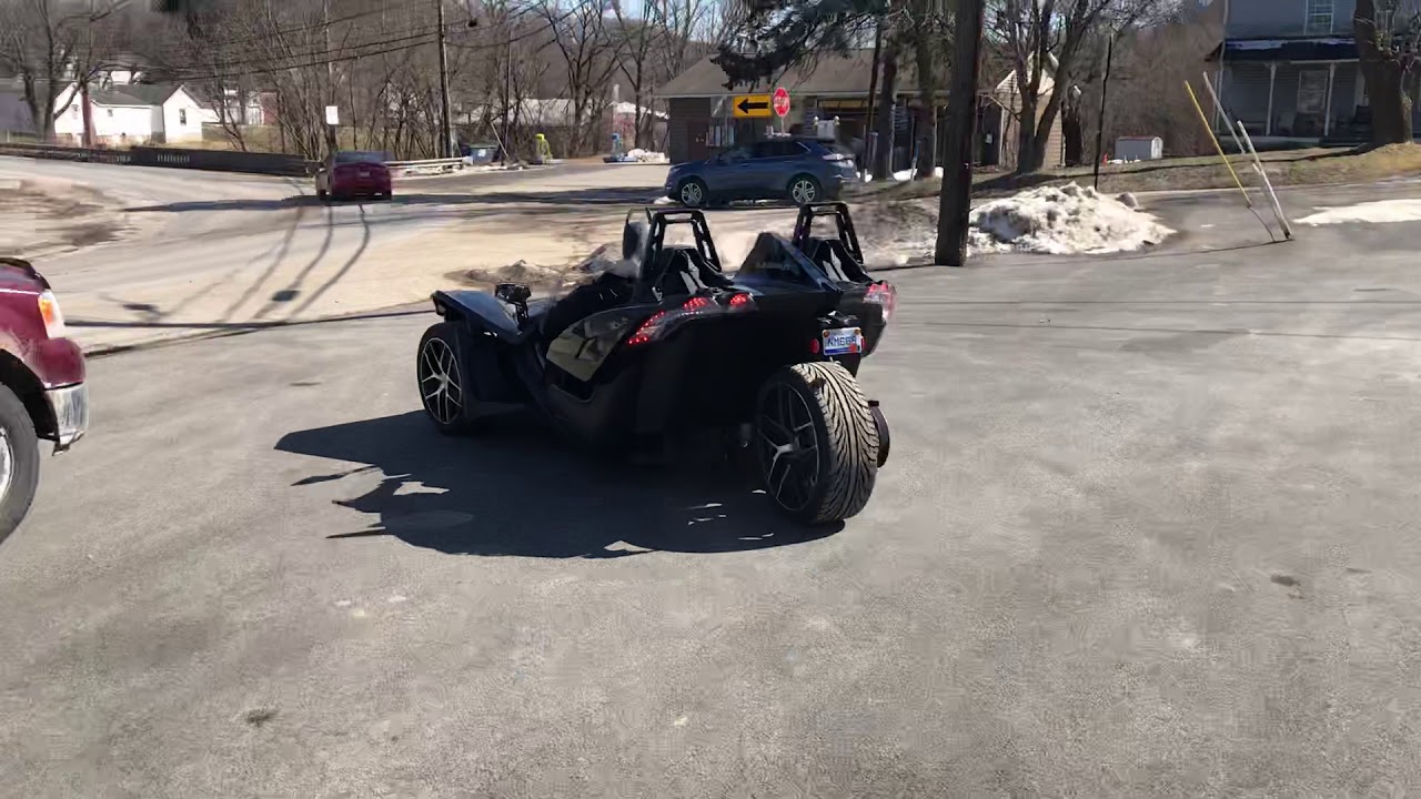 Batman Polaris Slingshot Batmobile Exit - YouTube