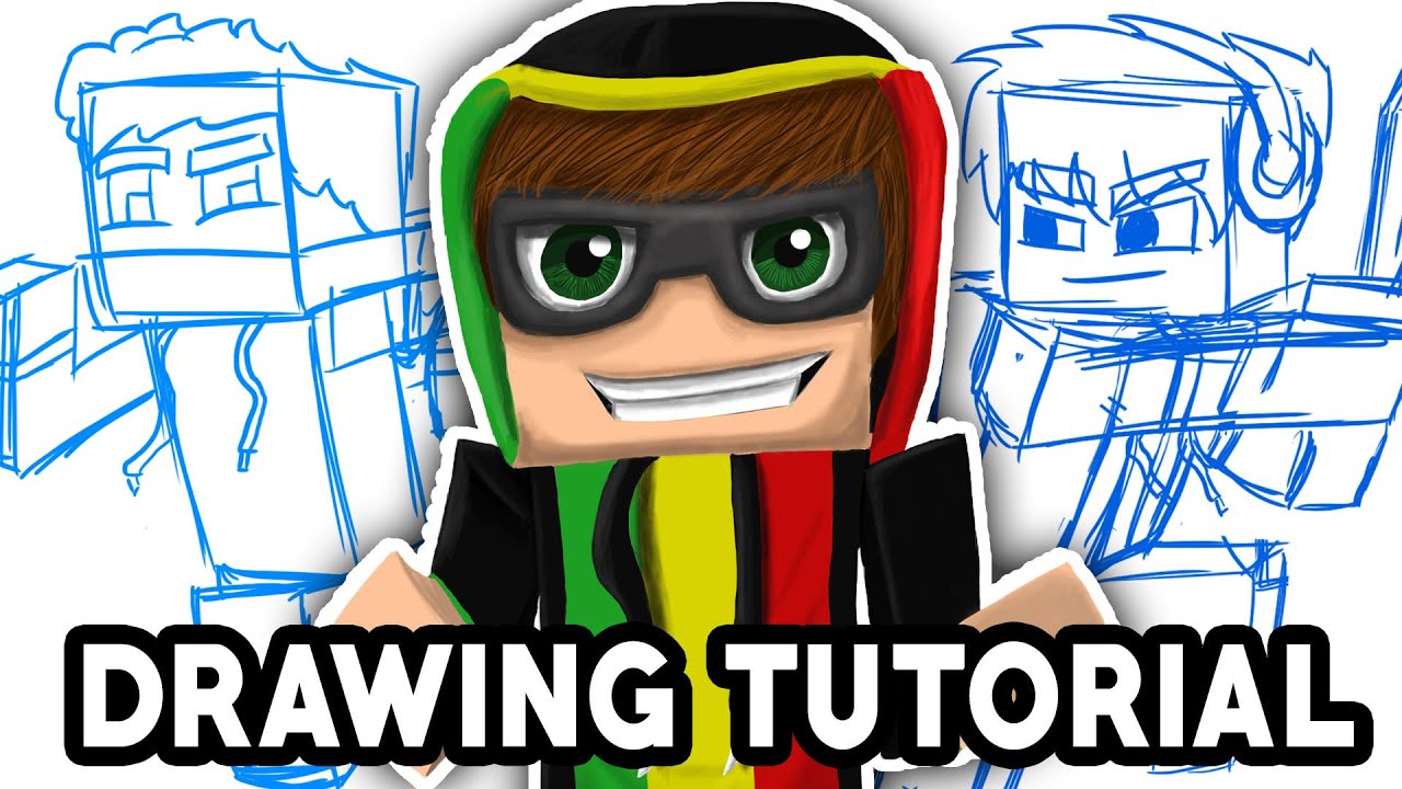 How to draw minecraft characters [Tutorial] [Photoshop CC] - YouTube