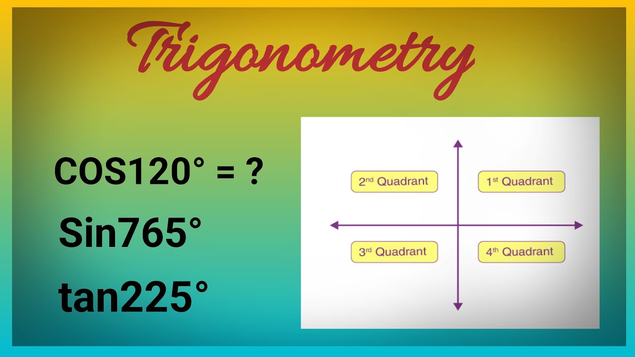 Trigonometry II How to find cos120° ll Trigonometric Value ll Class 11 ...