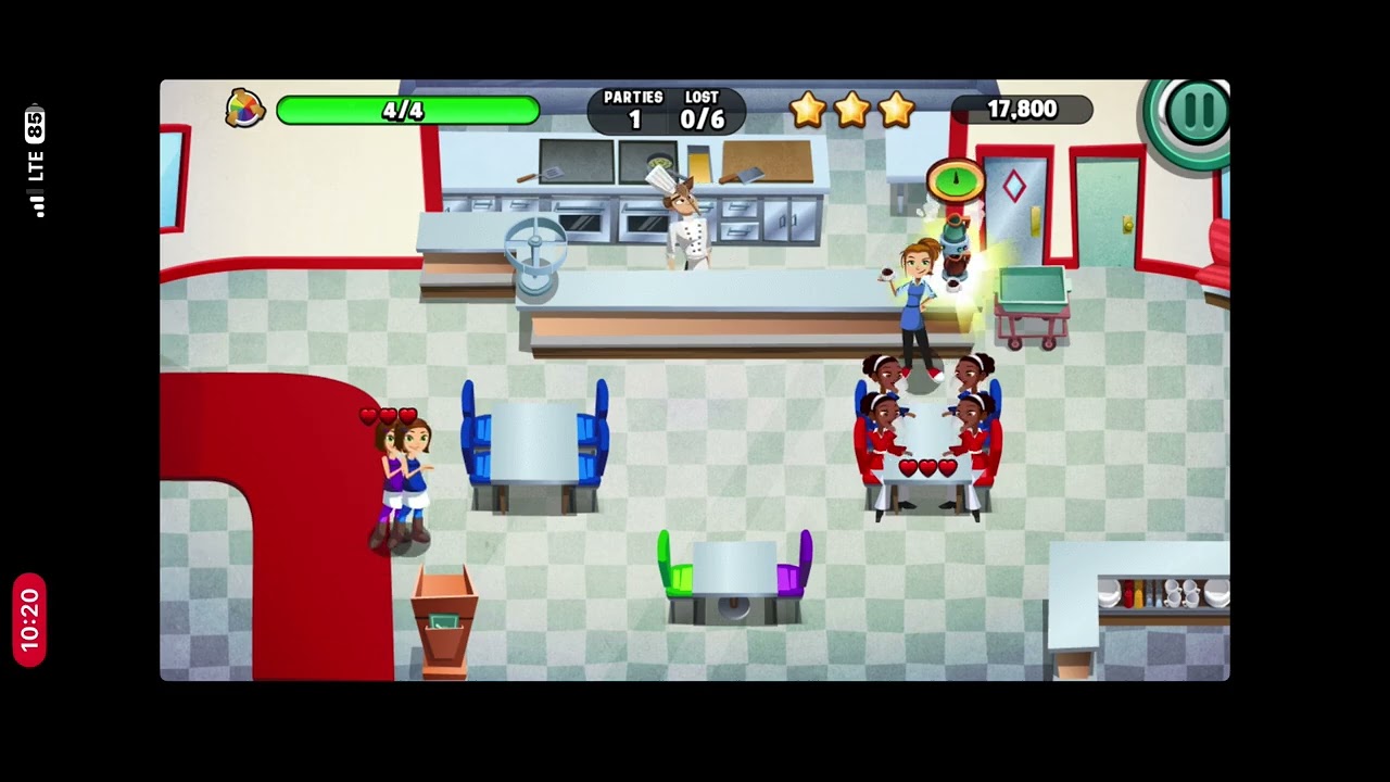 Diner dash level 6 - YouTube