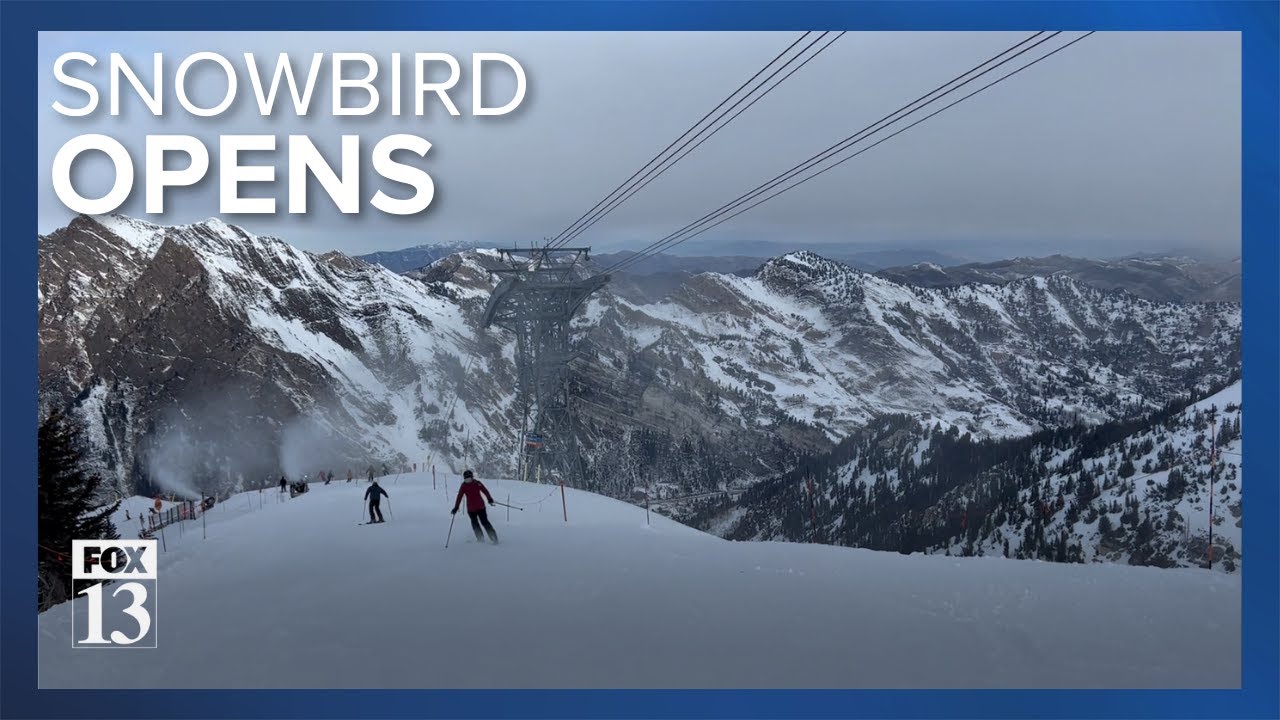 Snowbird opens with eager skiers, riders for season - YouTube