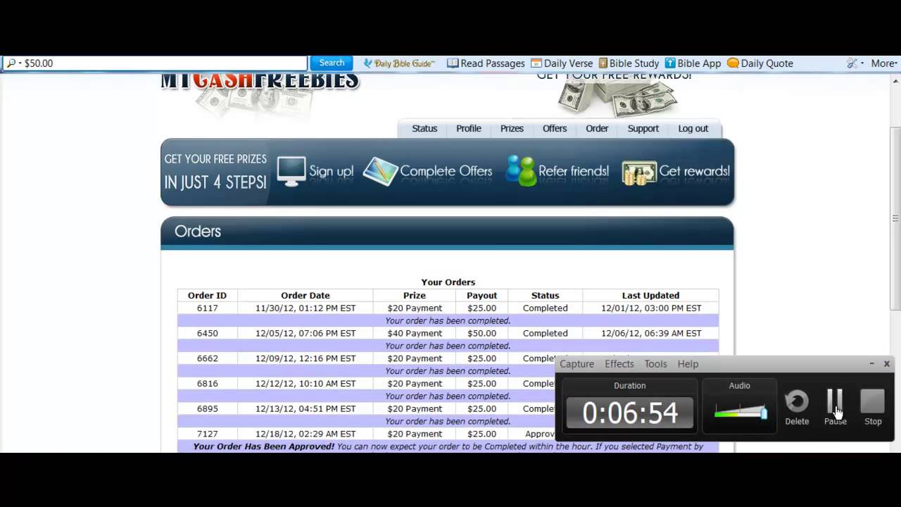 Instant Payday Network Payment As it Happens Live - Real Payment Proof ...
