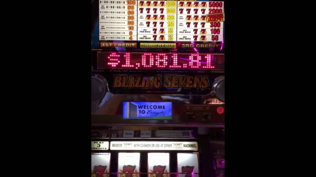 BLAZING 7'S 4 REEL PROGRESSIVE SLOT MACHINE JACKPOT HIT - YouTube