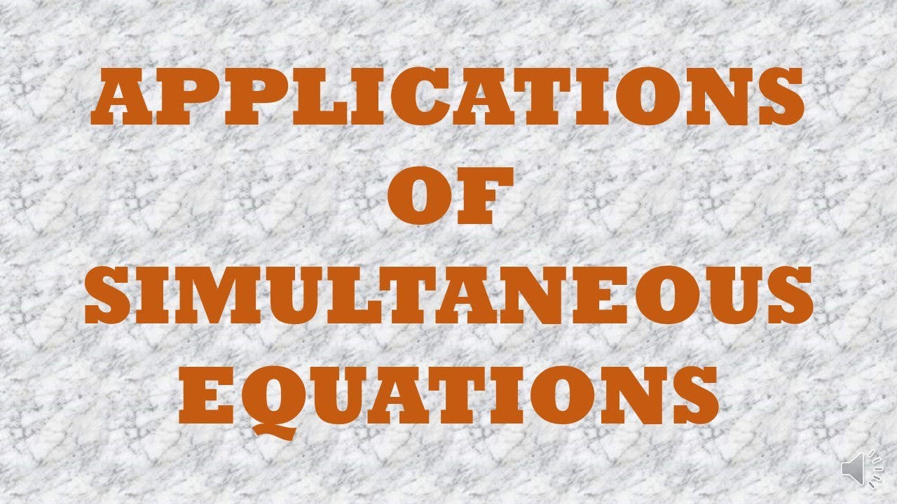 SIMULTANEOUS EQUATIONS - FORM 1 REVISION | GCSE, IGCSE AND KCSE MATHS ...