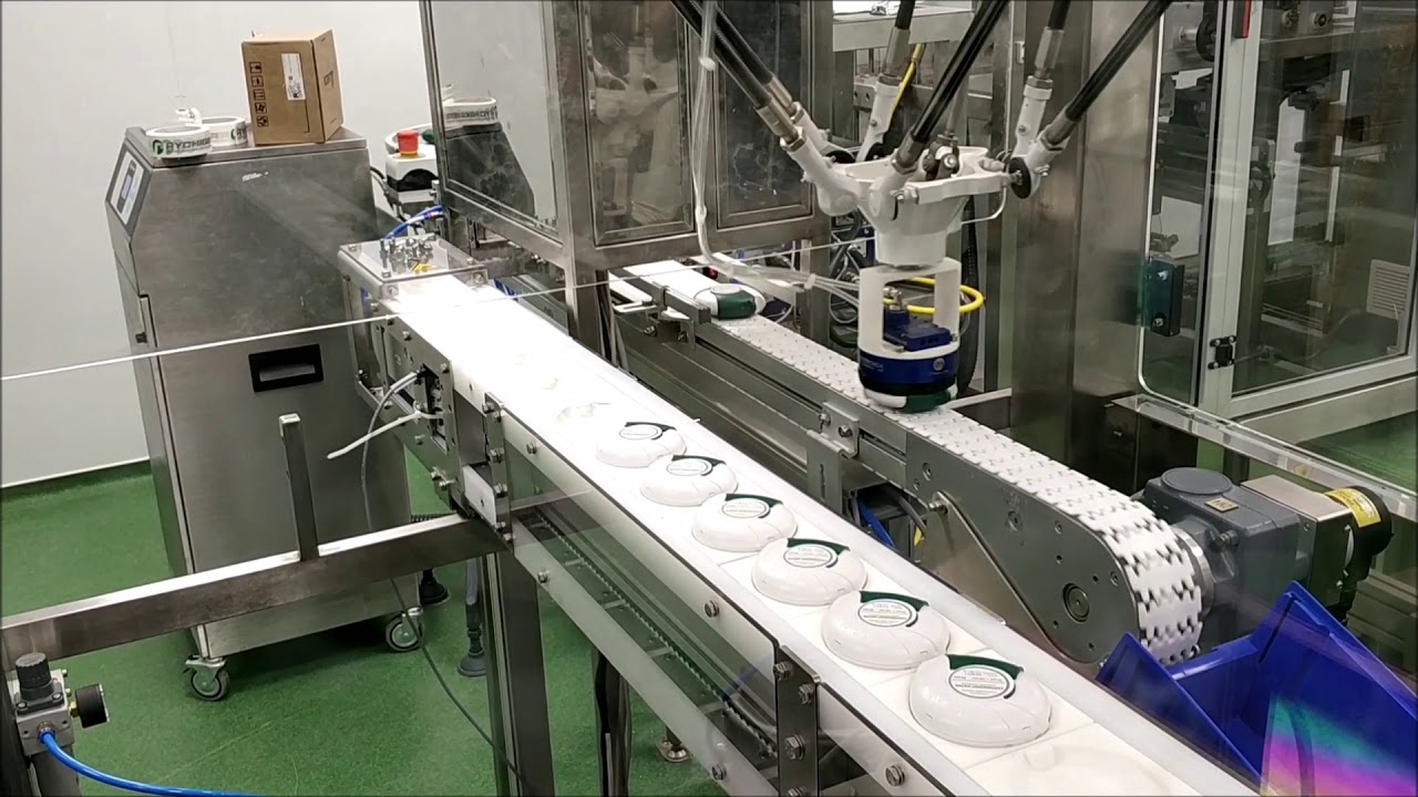 Delta robot for picking inhalers - YouTube