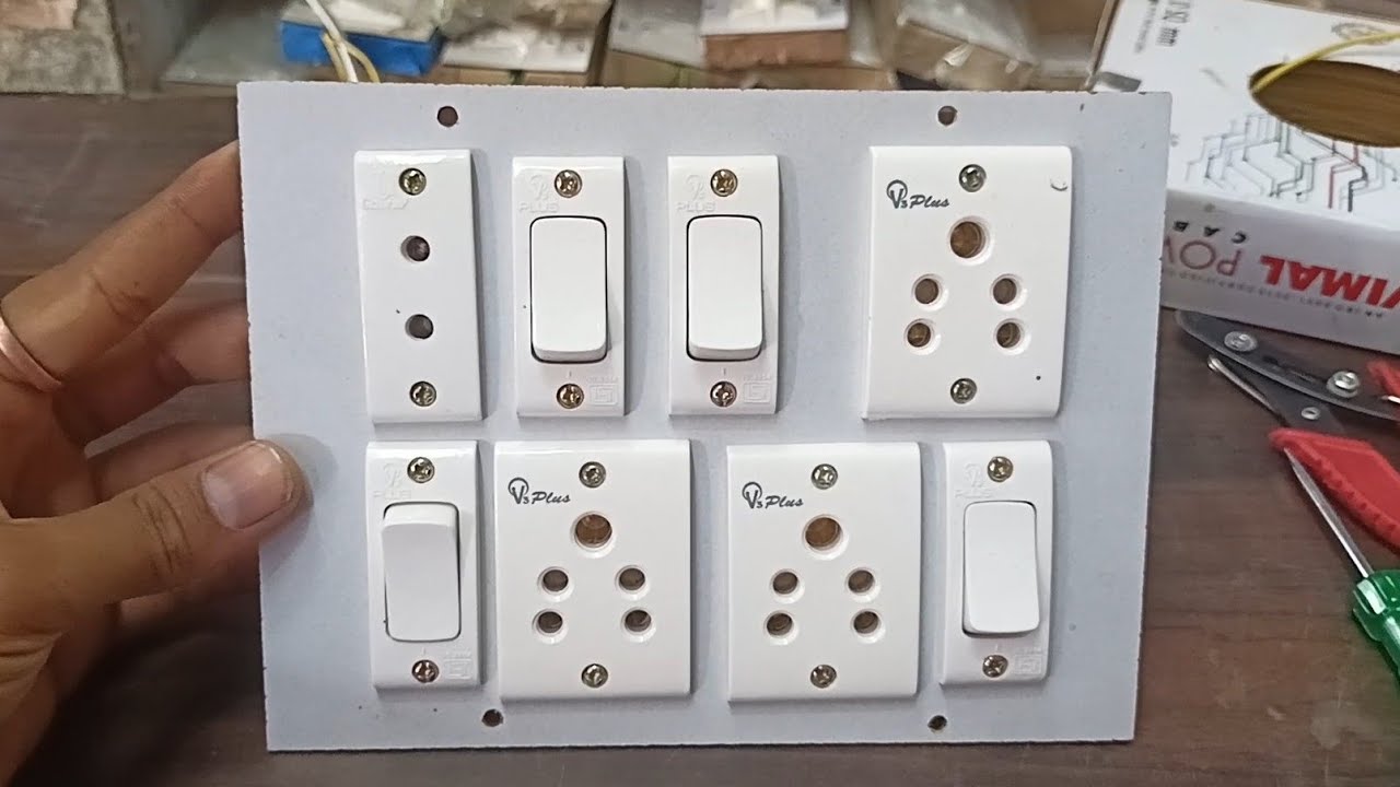 Switch Board Connection Wiring,4 switch 4 5pin socket 1 2pin socket ...