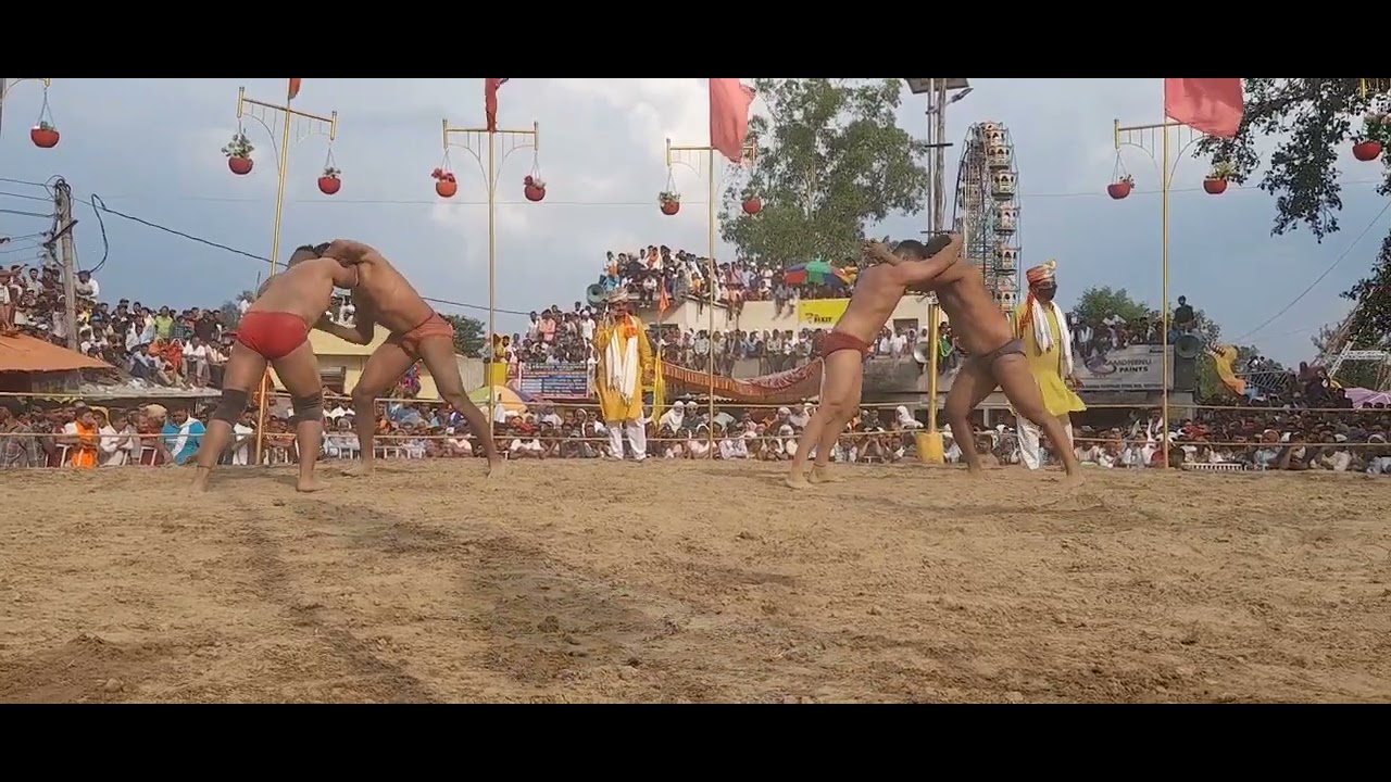 गगंथ में हुआ महा मुकाबला /kushti dangal gangath /gangath shinj mela ...