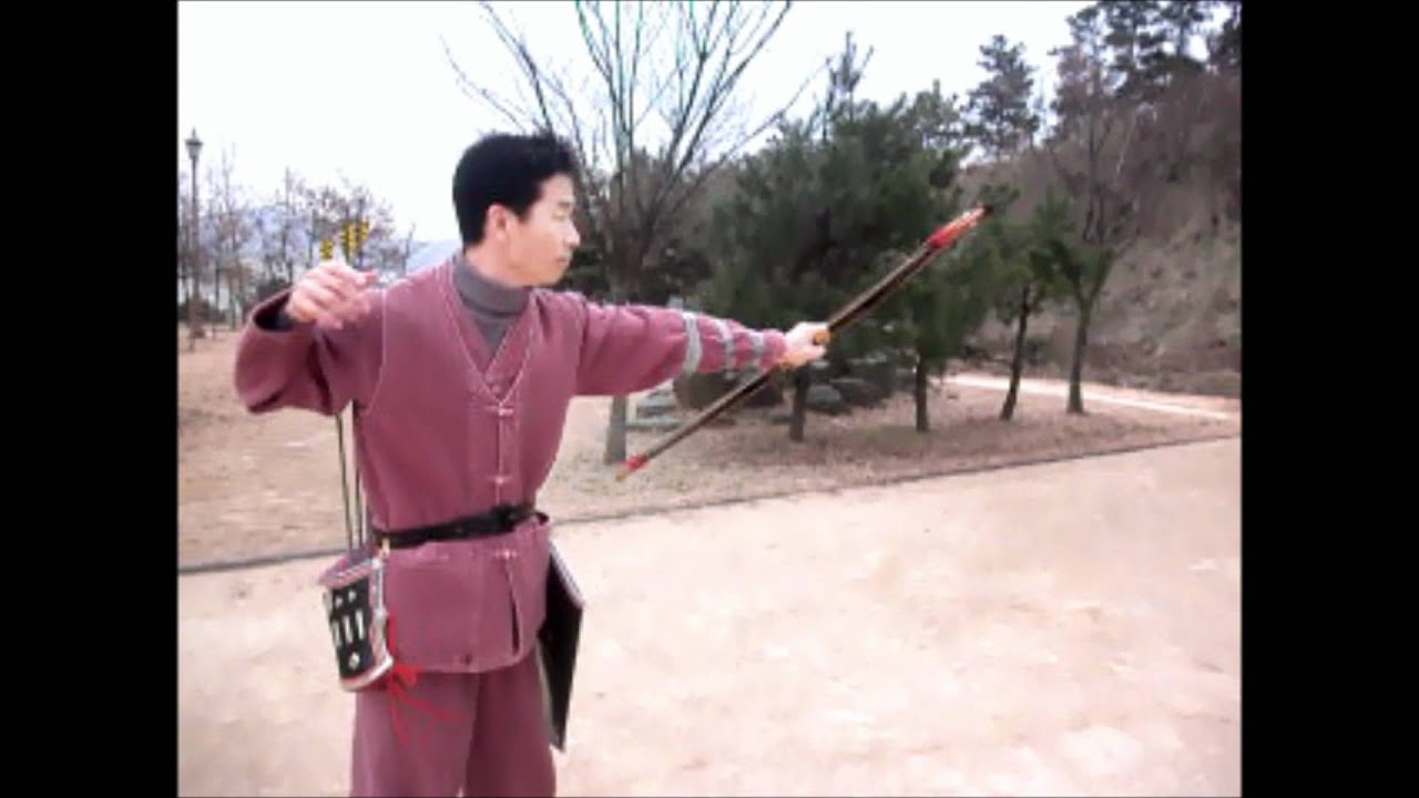 Korean archery blind-noking shot drill with korean quiver donggae ...