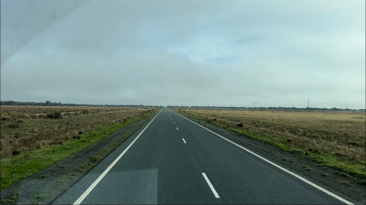 4K Driving through neat and clear road - peaceful driving on empty ...