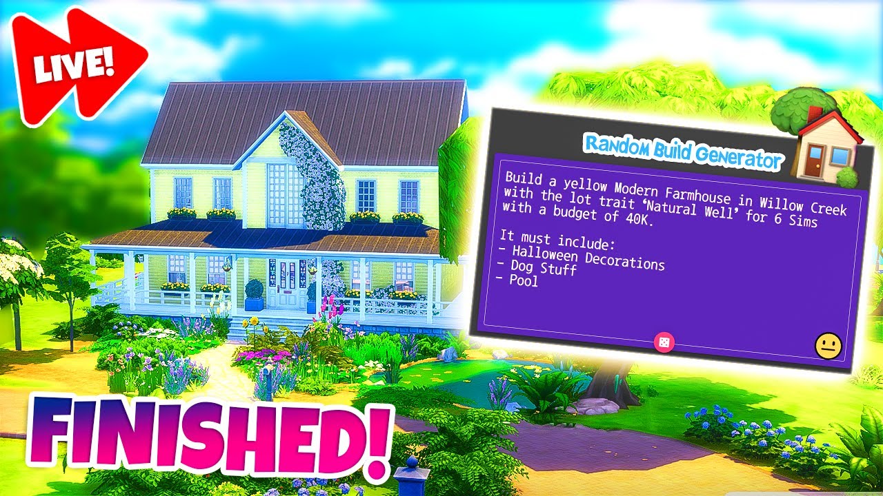We FINISHED! And I want to live here 🥺 - The Sims 4 RANDOM BUILD ...