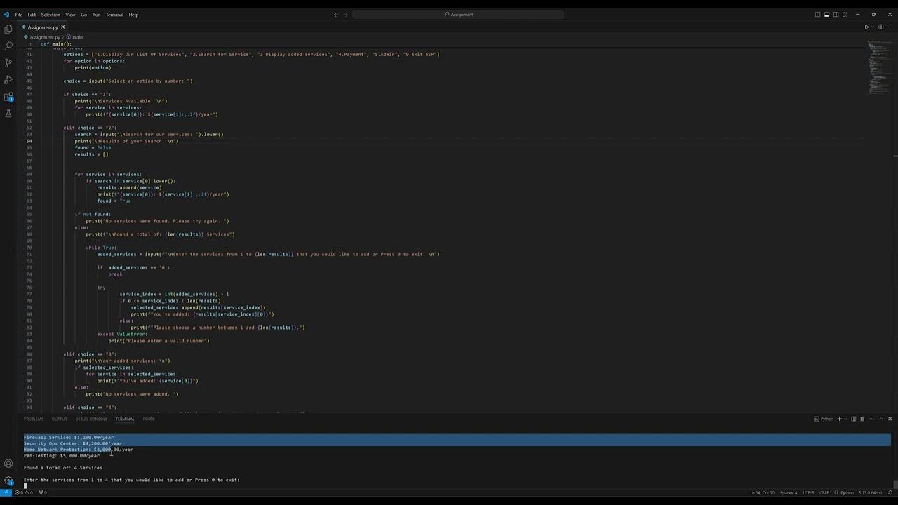 Python Assignment Recording Final - YouTube