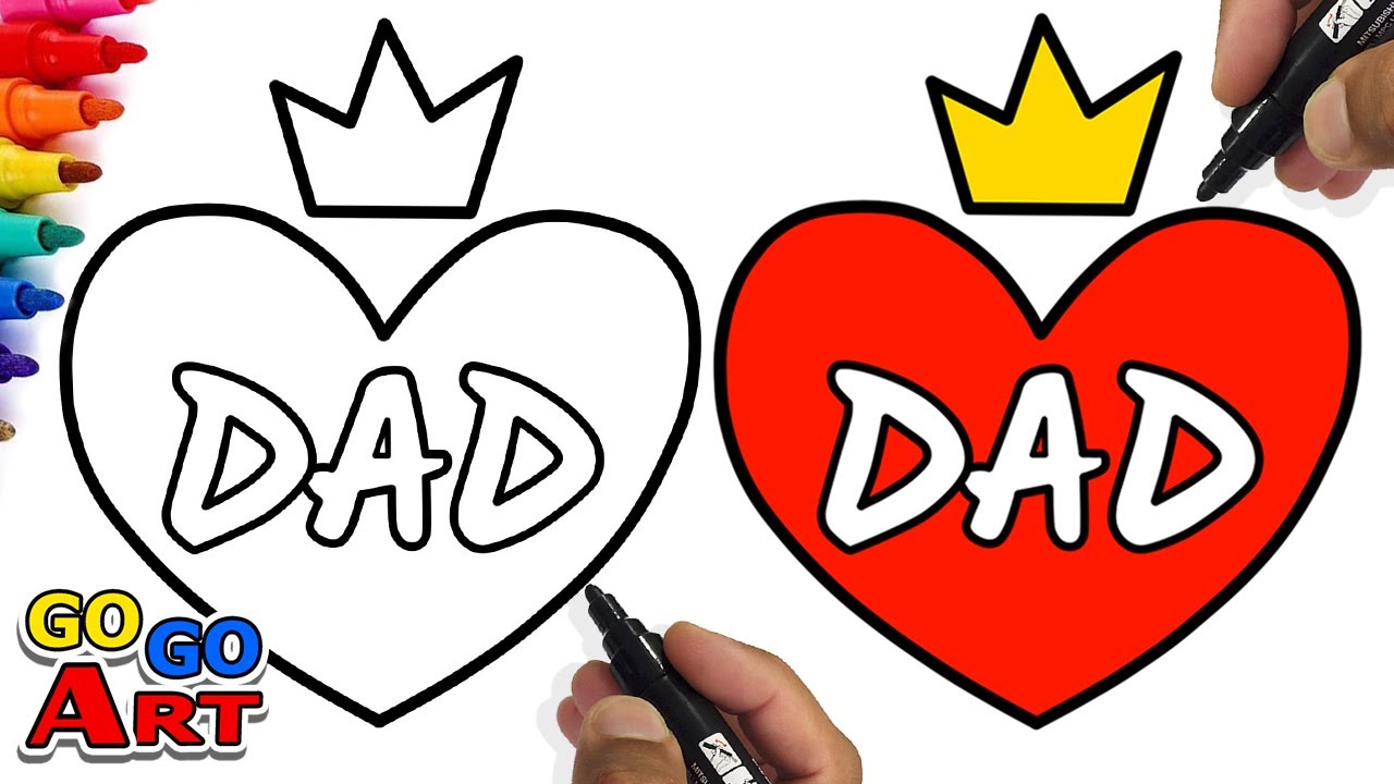 How to Draw Father's Day | DAD - YouTube