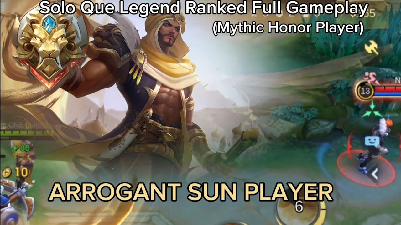 PLAYING AGAINST A GOOFY SUN PLAYER | Khaleed Mobile Legends Full ...