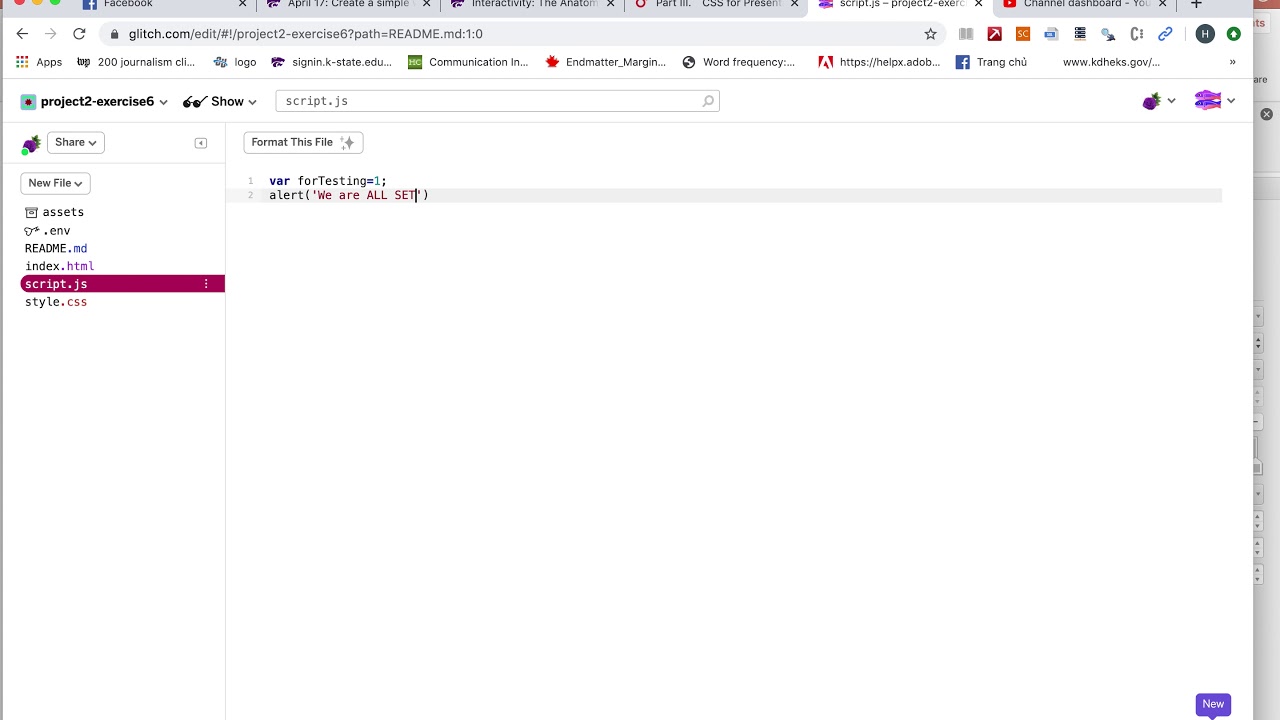 How to test if the script works in Glitch - YouTube