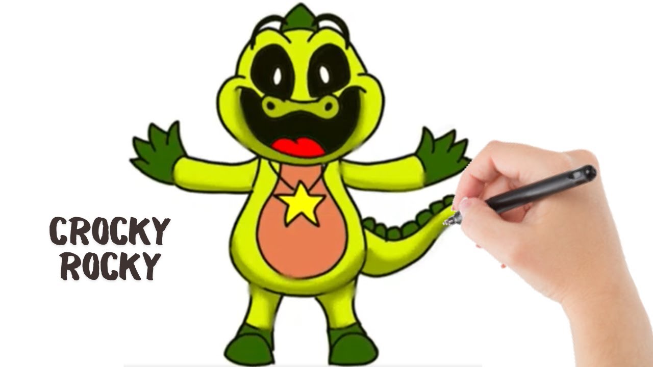 Cómo dibujar a Crocky Rocky de Poppy Playtime - YouTube