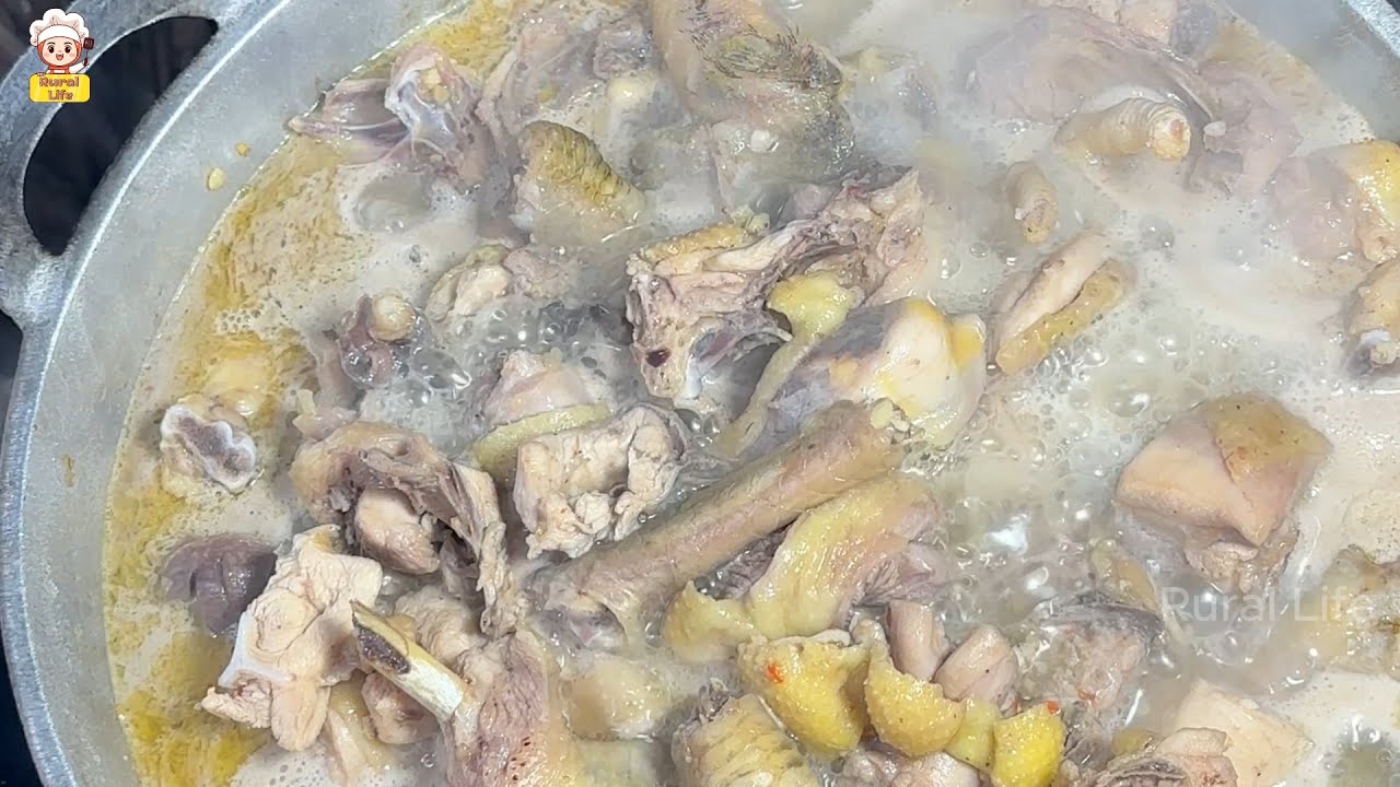 Chicken cooked in coconut water | Rural Life - YouTube