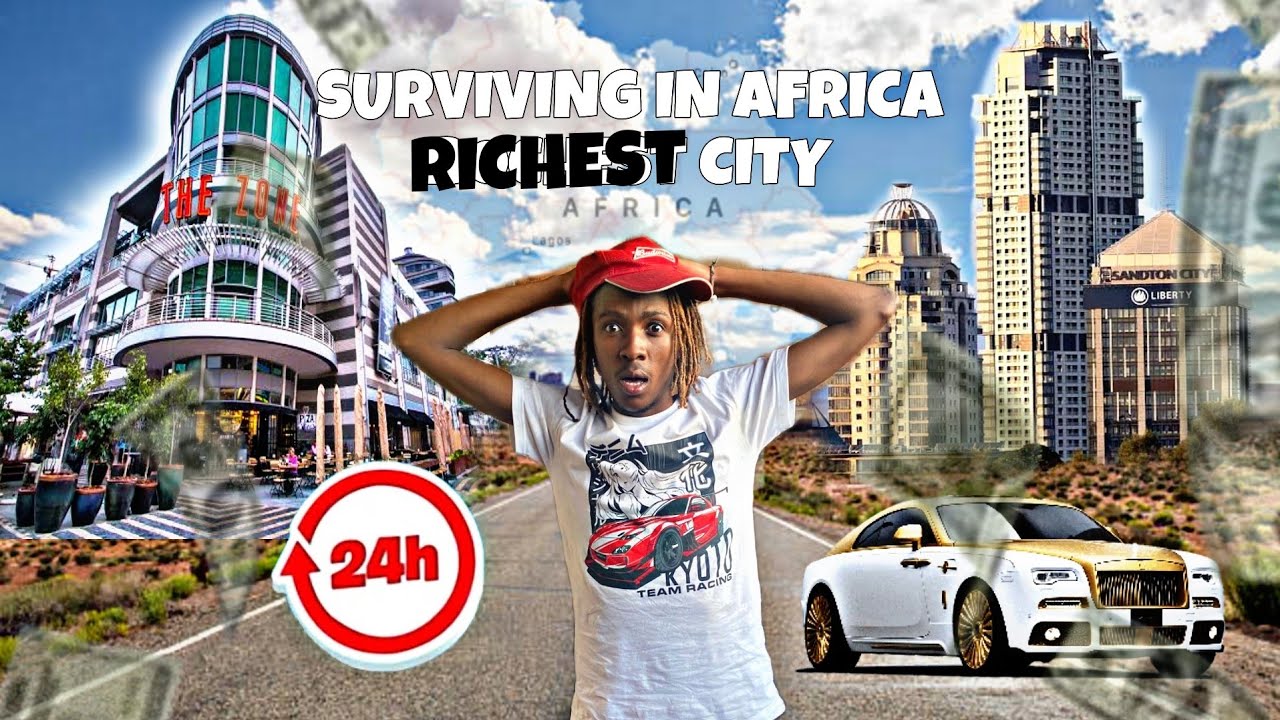 SURVIVING 24 HOURS RICHEST CITY IN AFRICA BROKE!!!(WE HAD TO WALK 100KM ...