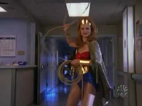 Heather Graham Wearing Pantyhose As Wonder Woman