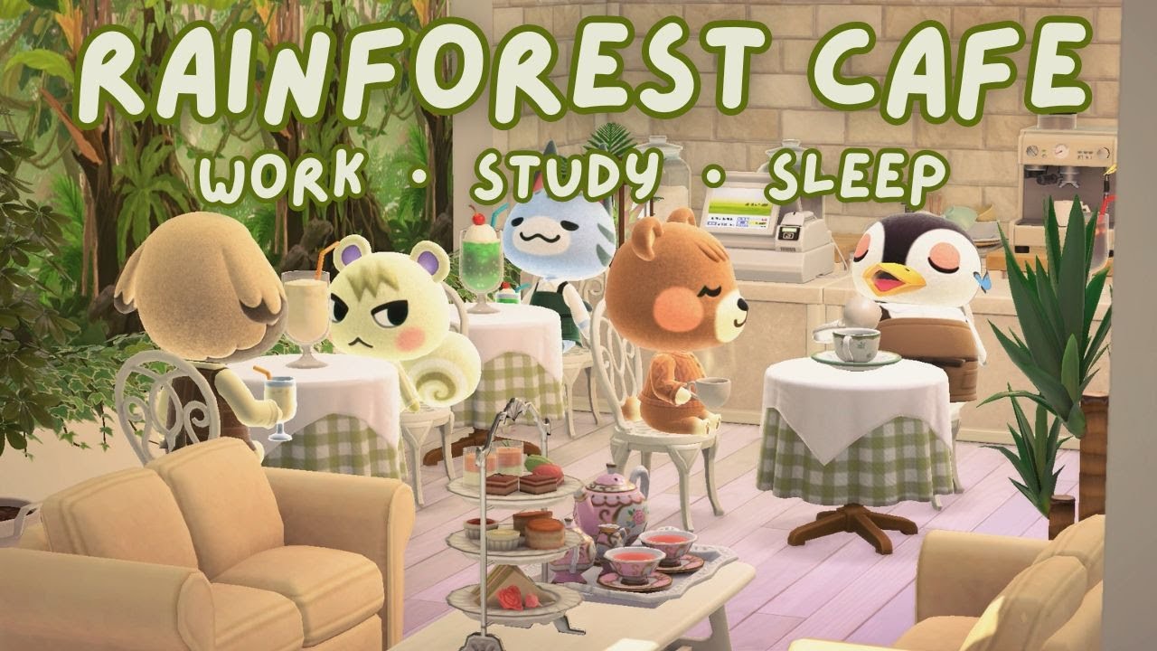 🌿 acnh’s secret tropical café 🐸・cozy piano ・cafe ambience ☕️・ study ...