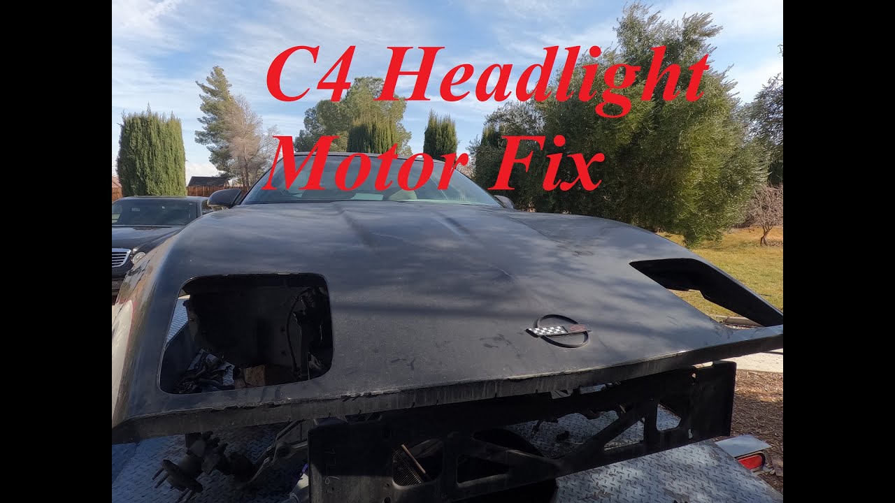 1994 C4 Corvette Pop Up Headlight Fix // How To Repair Grinding ...