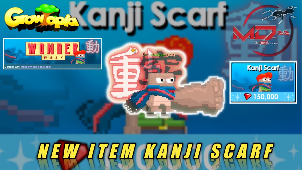 Kanji Scarf Growtopia Riview New Item Lengkap - YouTube