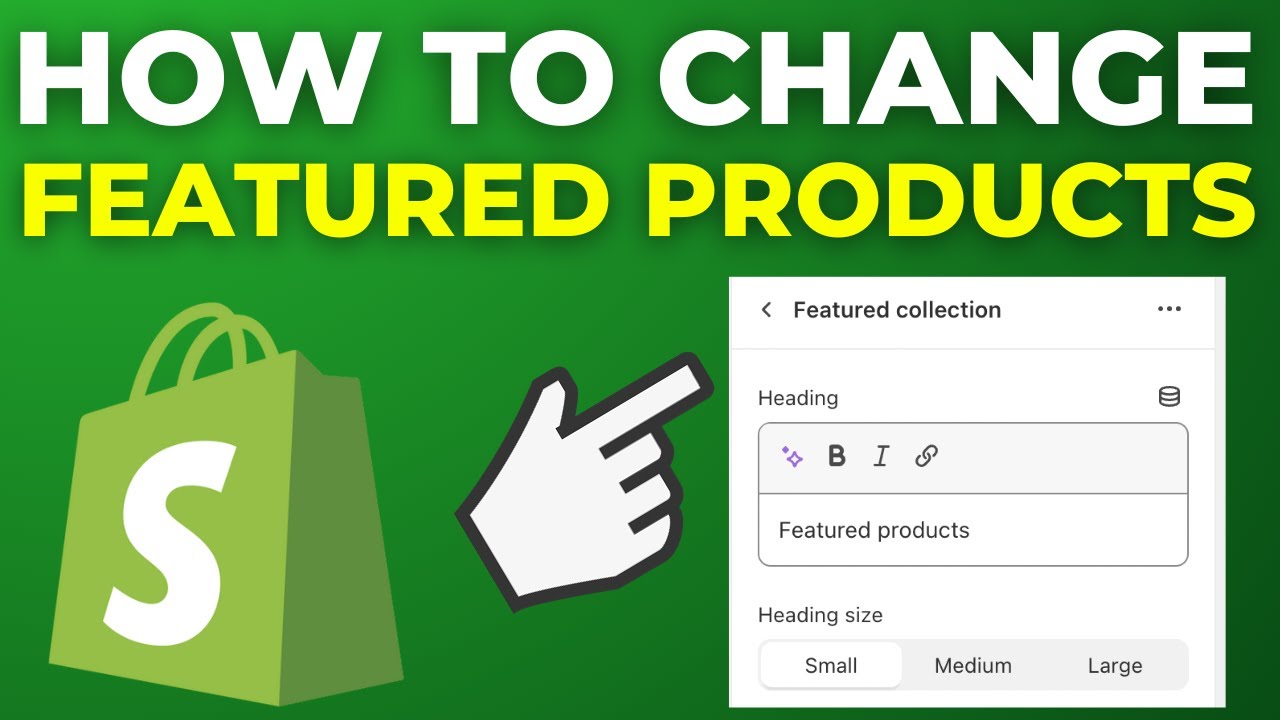 How To Change Featured Products On Shopify (2025) - YouTube