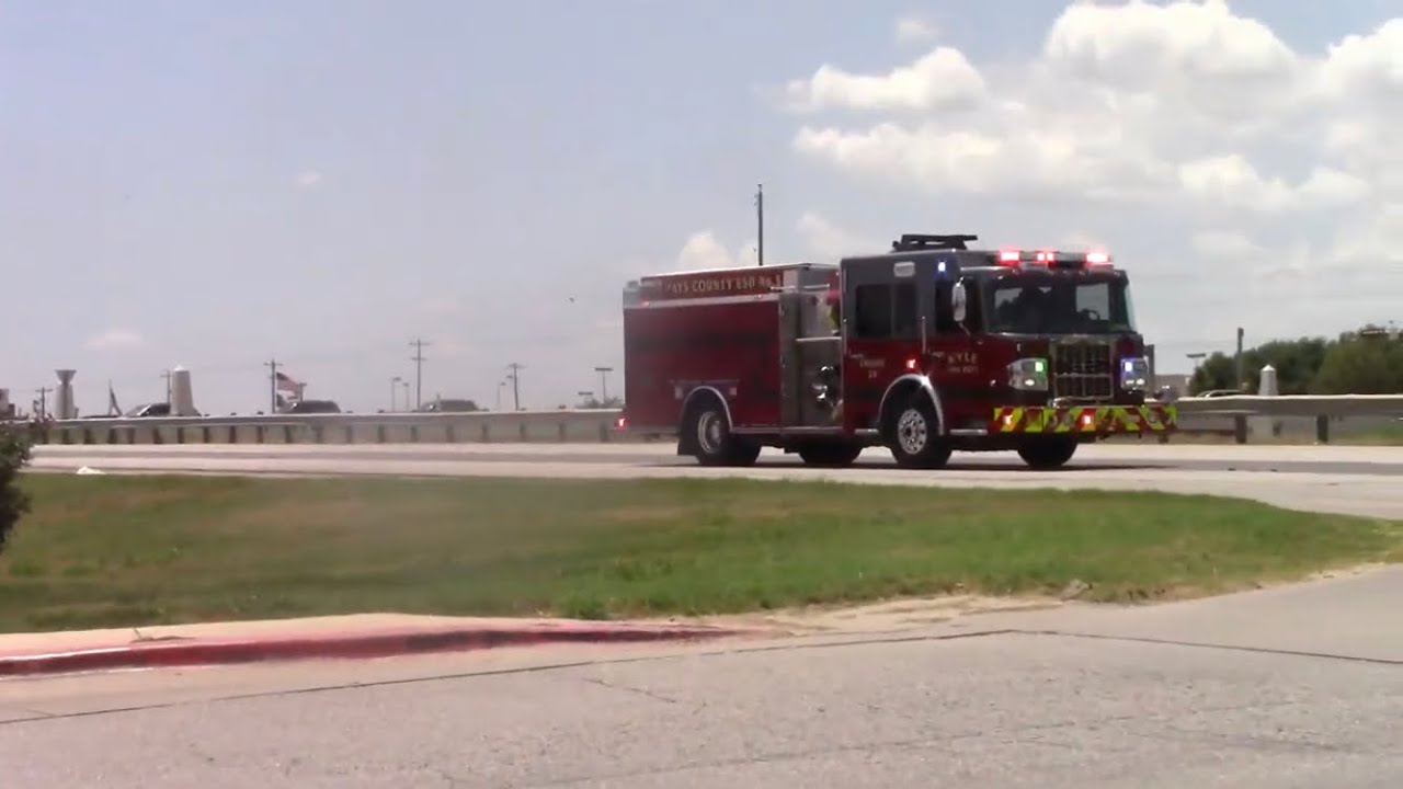 Kyle Fire Department Engine 24 Responding To A Reported Structure Fire ...