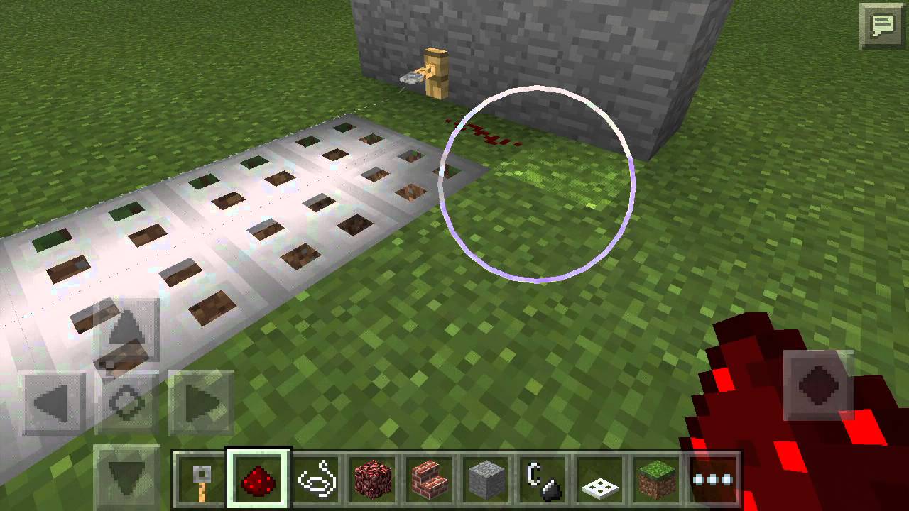minecraft pe simple invention with trip wire - YouTube