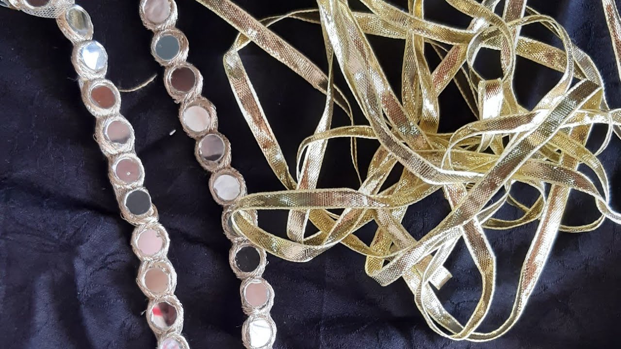 New stylish gota and shisha less poncha design|| Gota and shisha less ...