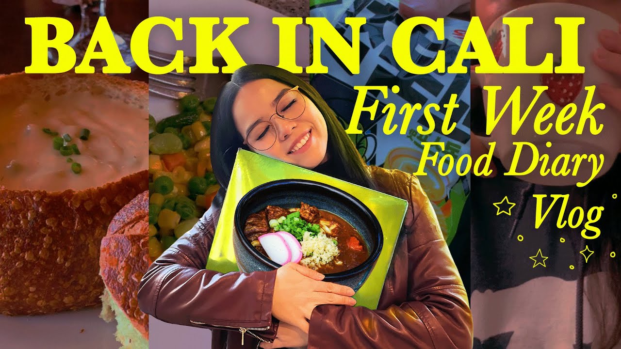 Food Diary Vlog 🌸 🇵🇭🇺🇸 1st week in Cali | MNL → Korea → SF - YouTube