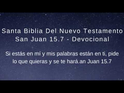 Nuevo Testamento San Juan 15,7 { Devocional } Holy Bible New Testament ...