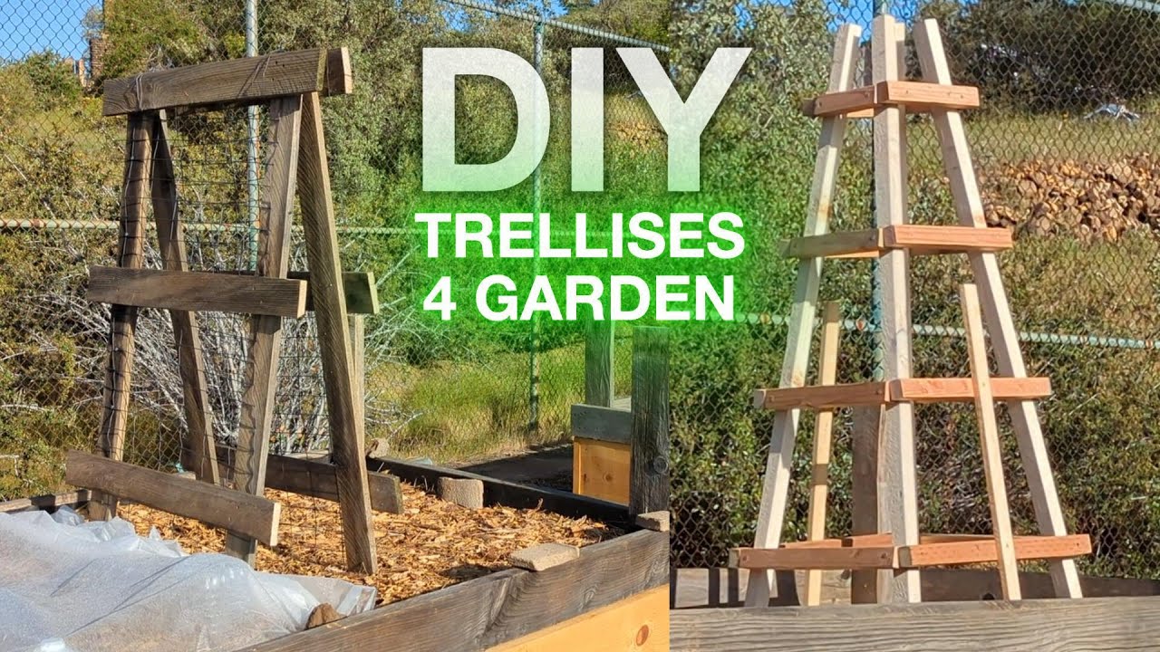 DIY - Garden Folding A-Frame and Obelisk Trellises - YouTube
